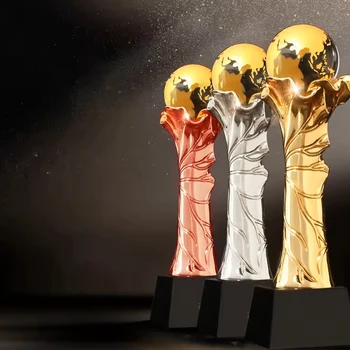 Shining 2024 Exquisite Metal Award Trophy With Elegant Golden Color ...