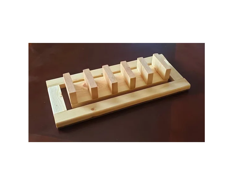 Antique Design Mango Wooden Taco Holder Stand Rack Holds 4 Soft or Hard ...