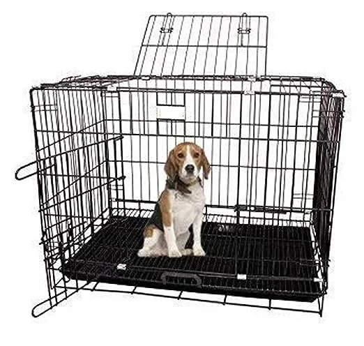 Rectangular Shape Black Powder Coated Finished Welded Wire Mesh Dog ...