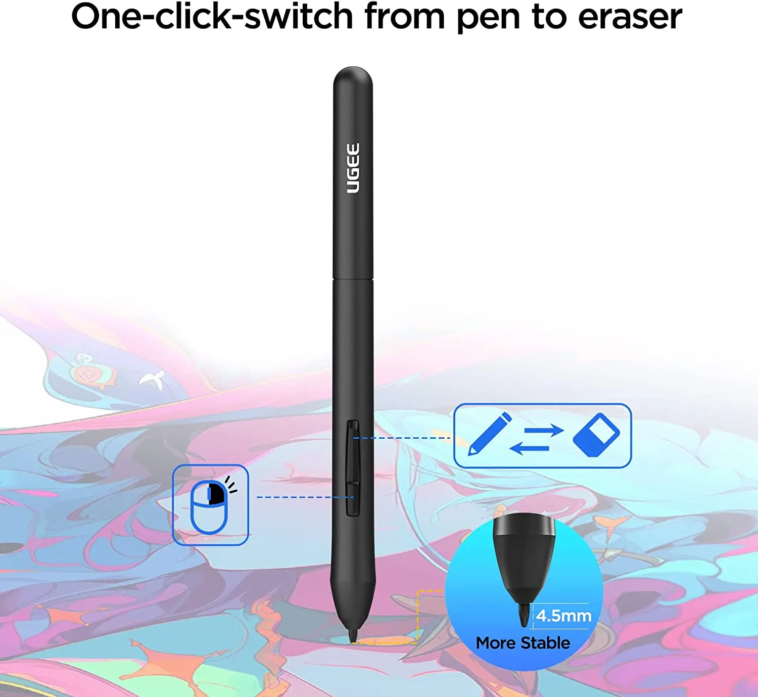 Ugee P01 Stylus For M708 V3/s640/s640w/s1060/s1060w Drawing Tablet,Battery Free Pen - Buy ...
