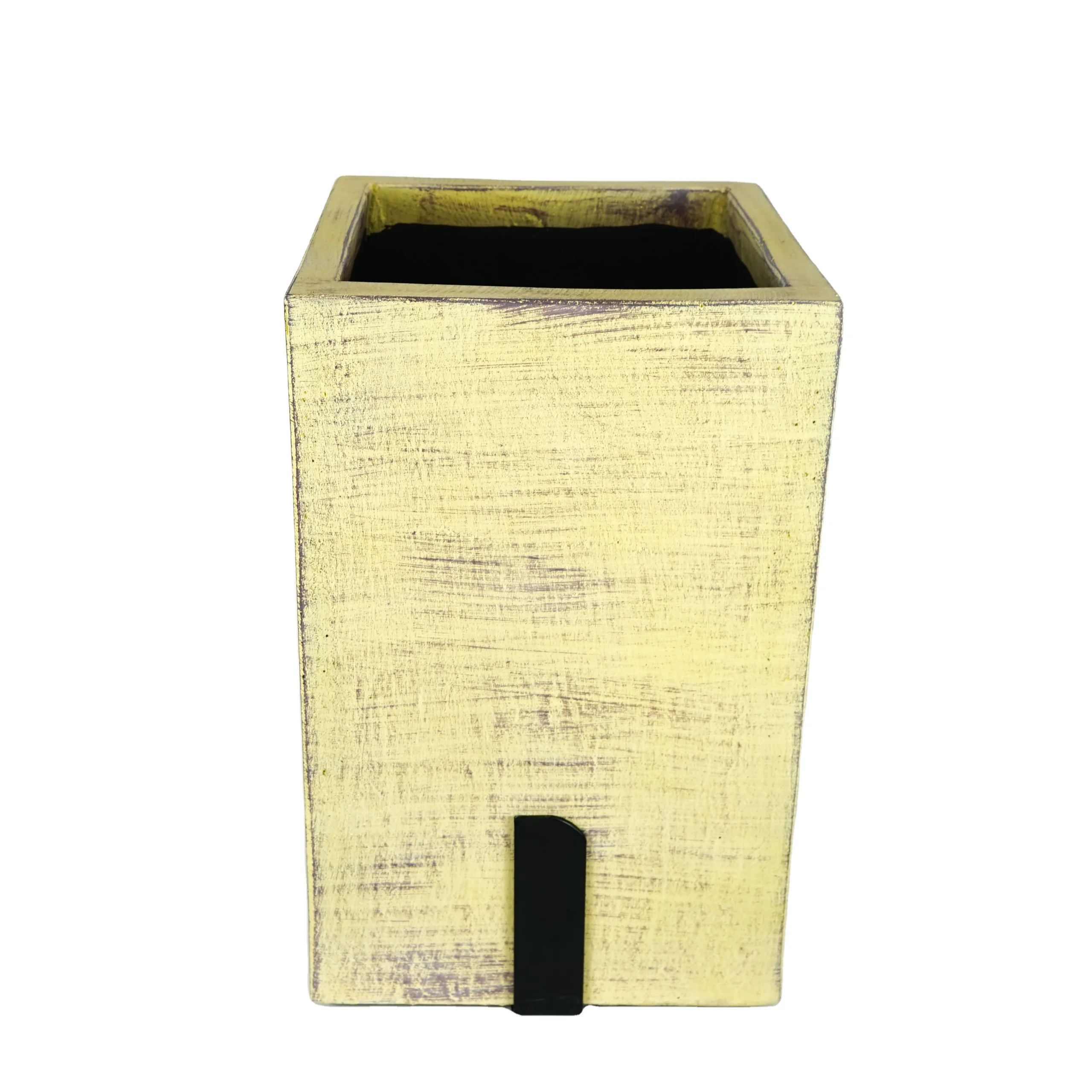 Vietnam Set Of Handcrafted Cement Flower Pots And Steel Pot Leg Unique ...