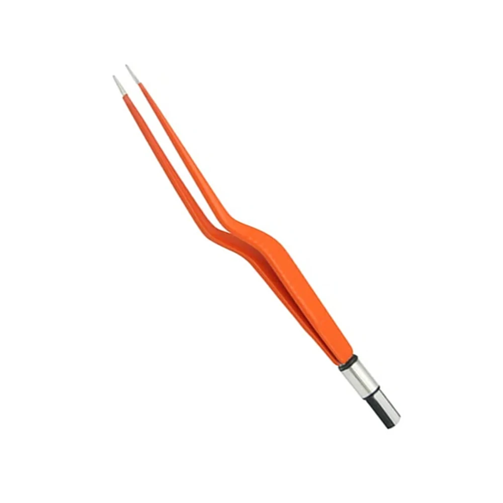 Custom Made Bipolar Coagulation Forceps Orange Color Coated Curved ...