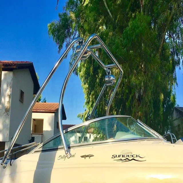 Reborn Aluminium Thrust Forward Facing Boat Wakeboard Tower Shinning ...