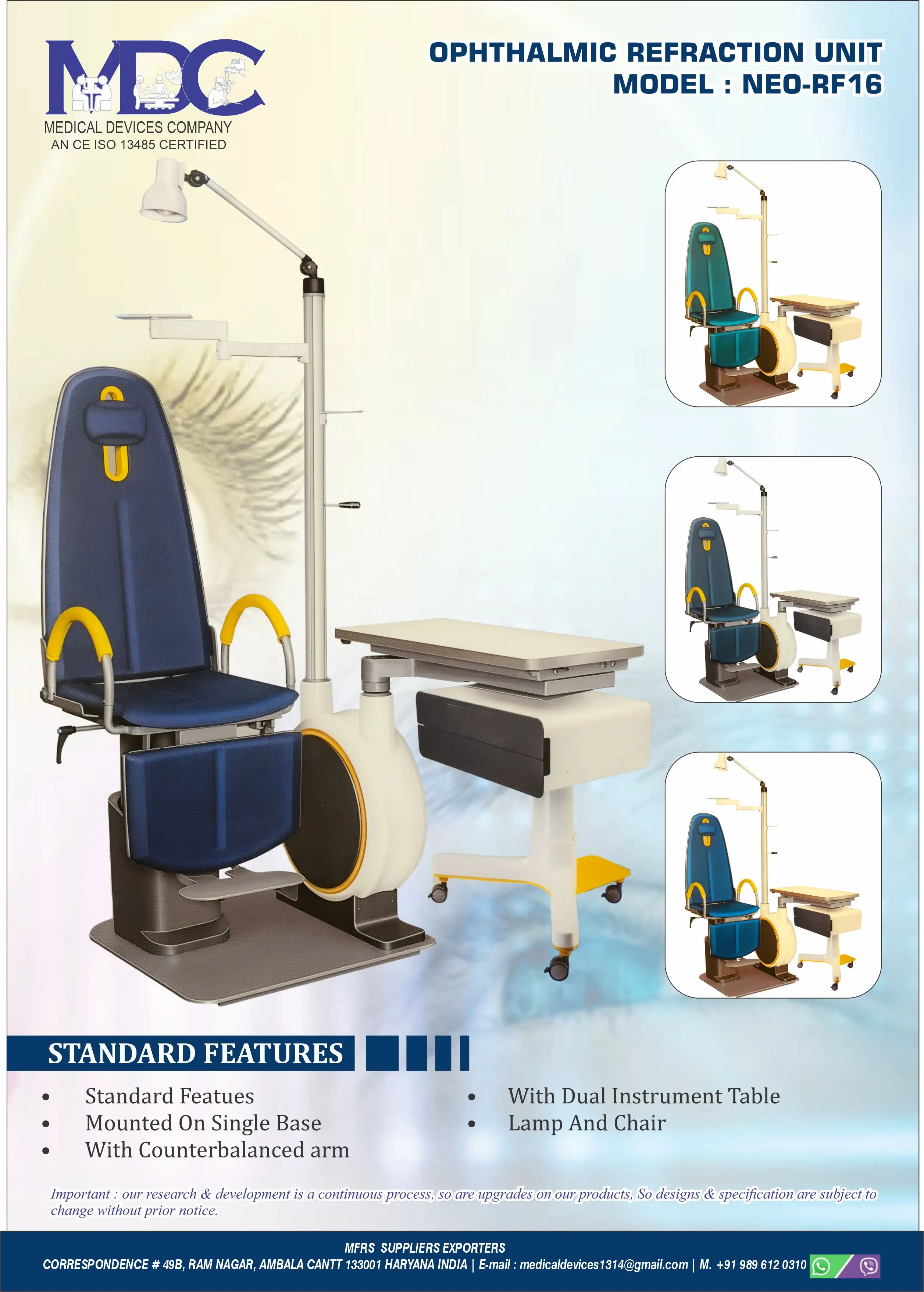 Excellent Quality Refraction Unit Ophthalmic Chair Table Equipment ...