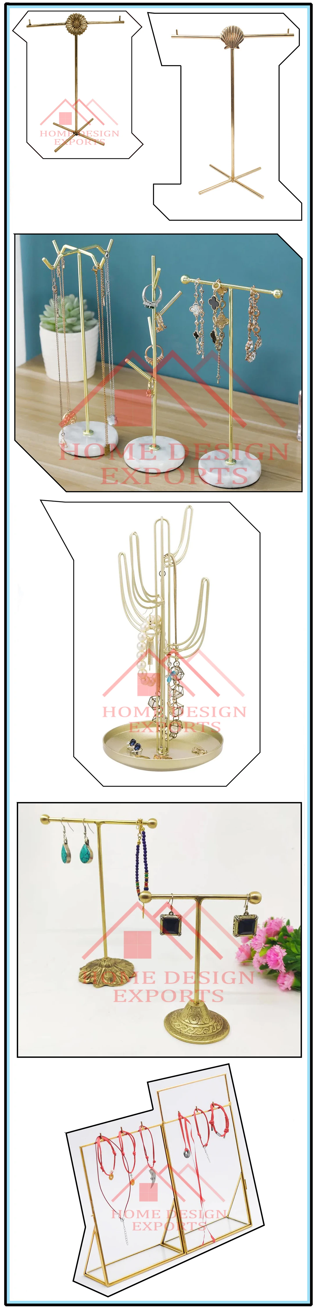 Metal Gold Jewelry Display Stand Holder For Wedding Decoration High ...