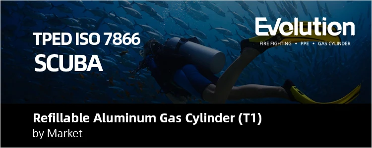0.7l Scuba Tank Oxygen Gas Cylinder Tped Iso 7866 Aluminum Cylinder ...
