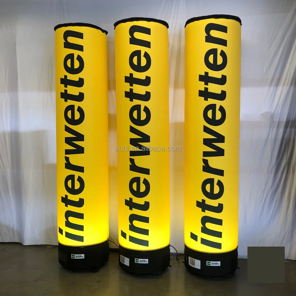 Advertising Led Inflatable Promotional Pillar Decoration Rotating ...