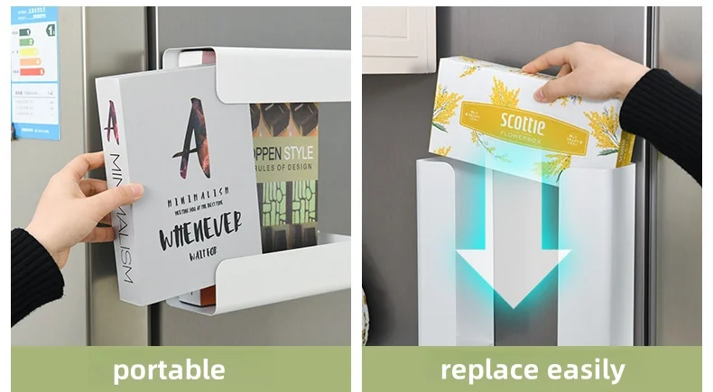 Heavy Duty Carbon Steel Wall Mounted Magnetic Movable Tissue Paper ...