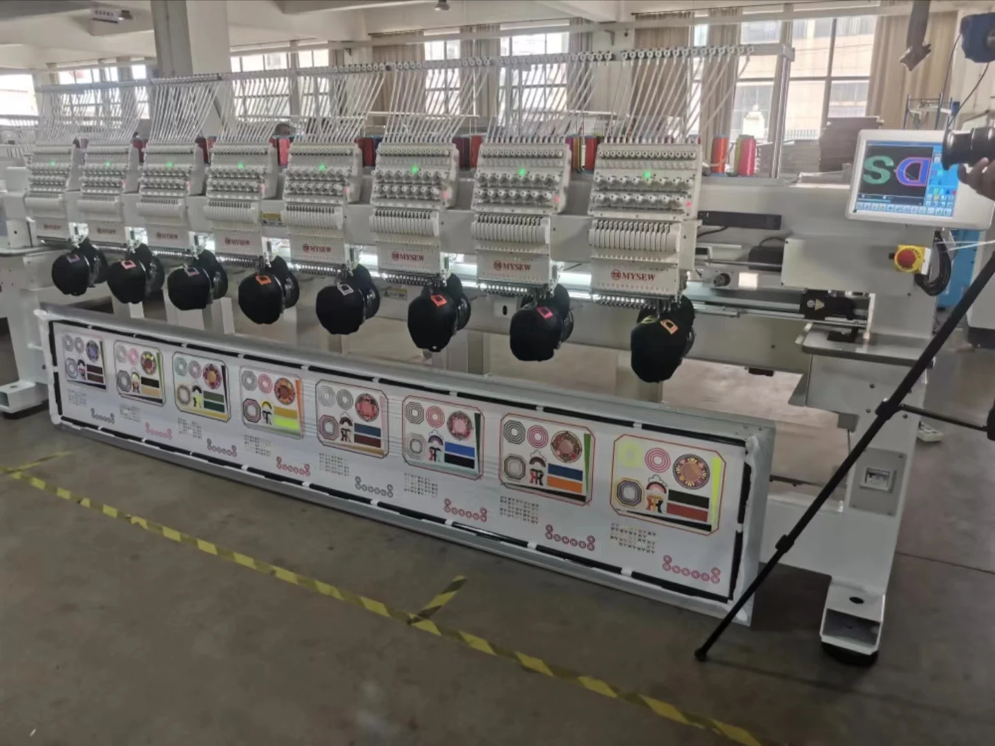MFGS 1508 8Head 15needles Automatic Industrial Computerized Embroidery ...