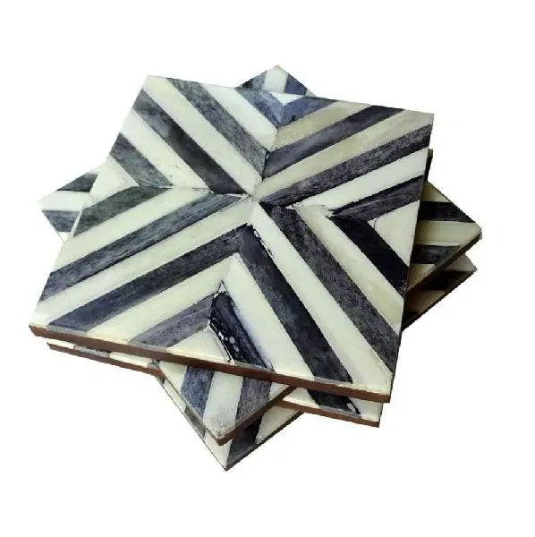 Luxurious Design Customized Color Bone Inlay Coasters Inlay For Home ...