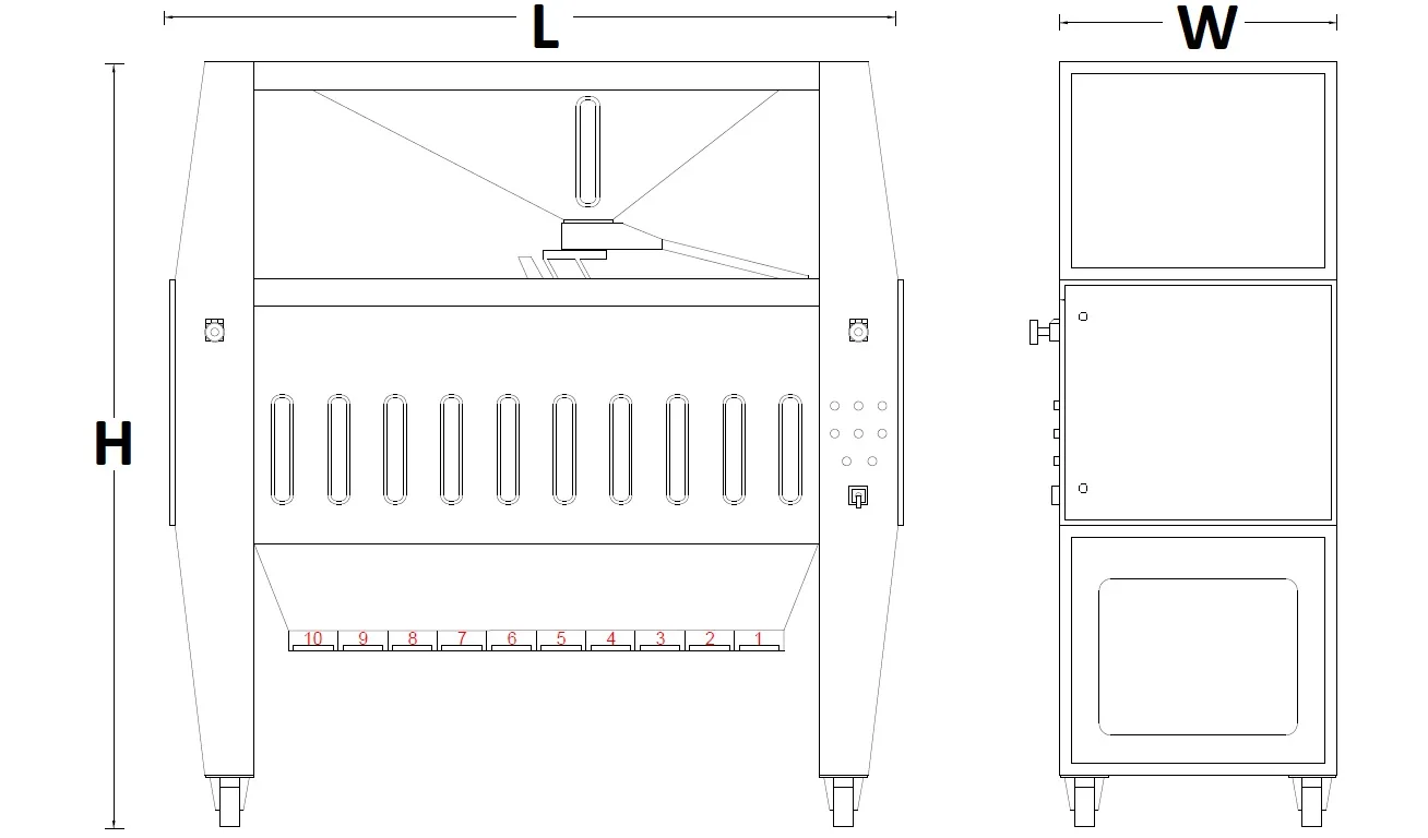 Hazelnut Shell Calibration and Cracking Machine - Easy Use