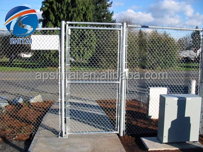 Heavy Duty Galvanized Chain Link Fence Door Privacy