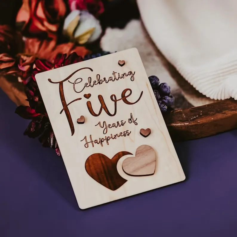 Handmade Laser Cut Wooden Engraved Cards Greeting Cards For ...