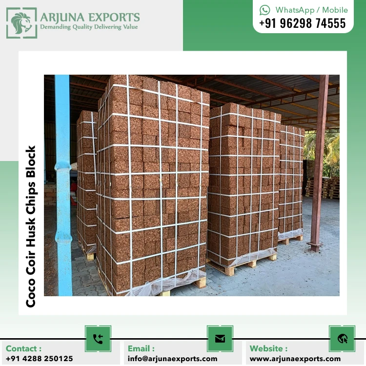 Trusted Exporter Of Coco Coir Husk Chips 5kg Block For Gardening Orchid ...