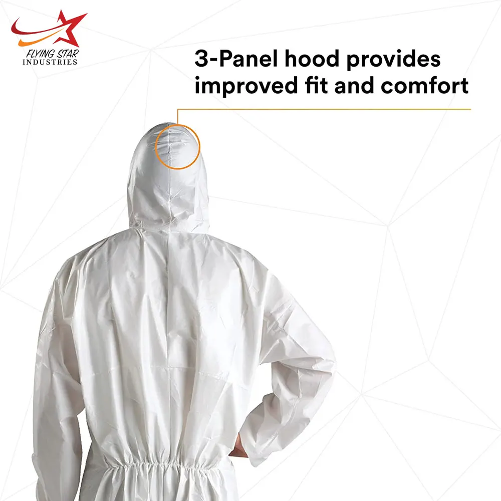 Protective Disposable Coveralls Bulk Pack Coveralls Hooded With Elastic ...