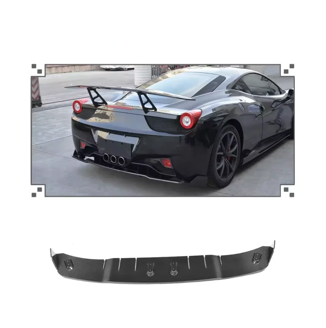 Carbon Fiber Rear Bumper Diffuser Lip Fit For Ferrari 458 2-door 2011 ...
