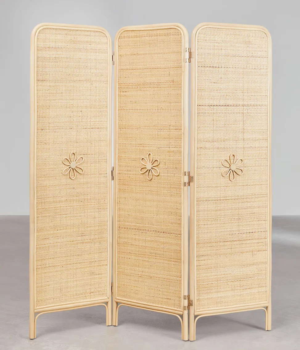 Modern Design Kid Rattan Screen Stands Decorative Folding Weave Rattan ...