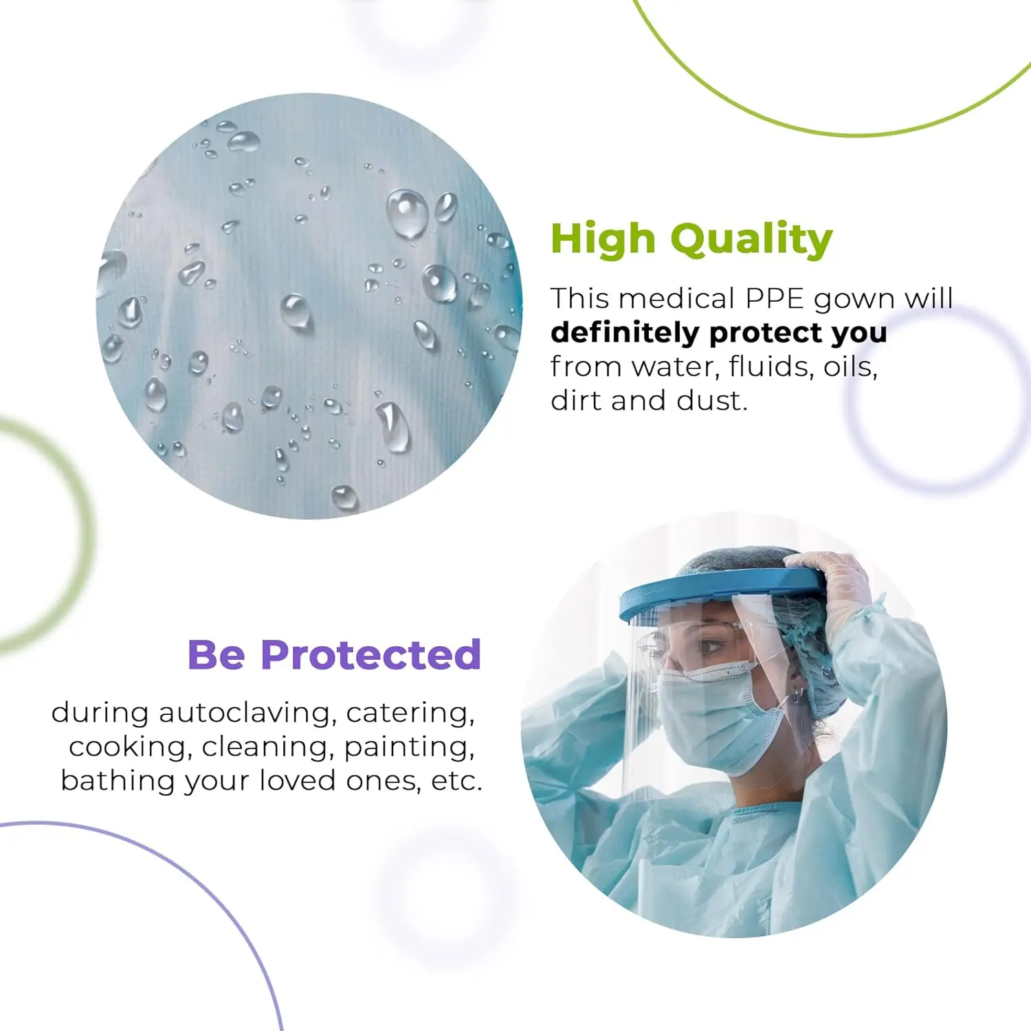Disposable Medical PPE CPE Material Gown Blue Color| Alibaba.com