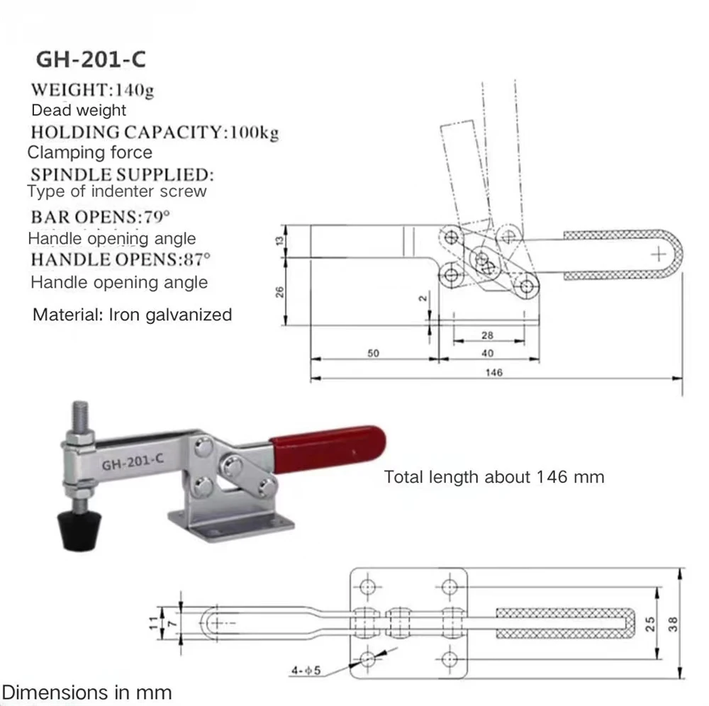 Adjustable Stainless Steel Quick Release Toggle Clamps