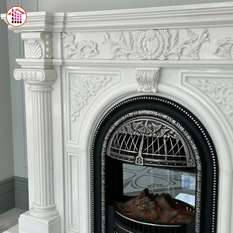Europe Style Home Decor Custom Antique White Marble Carved Luxury ...