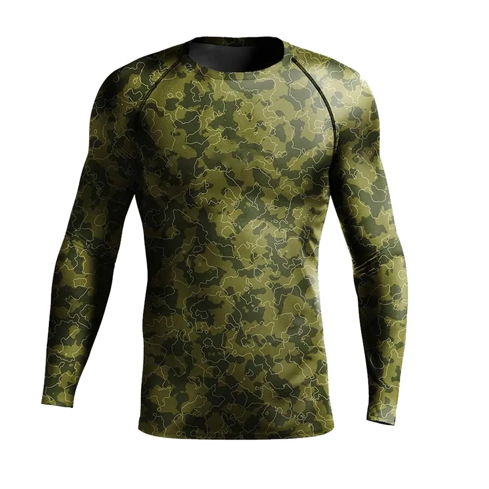 Camouflage Style Sublimation Rash Guard Compression Shirt - Buy Rash ...