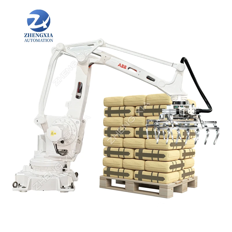 Full Automatic ABB Robot Palletizer Stacking Cement Pallets Packing ...