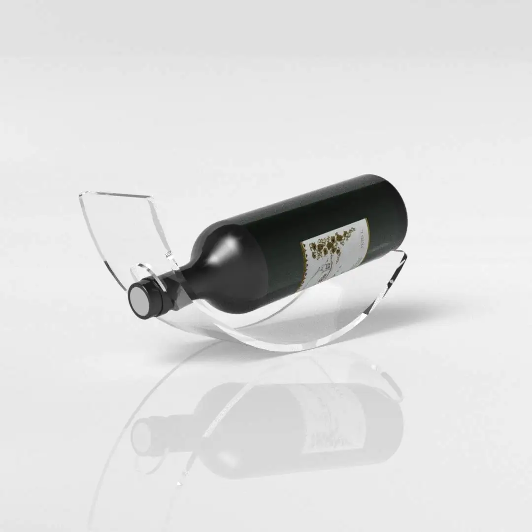 透明亚克力柜台平衡半圆形展示柜桌面酒瓶展示架 - Buy Clear Transparent Acrylic Wine Bottle ...