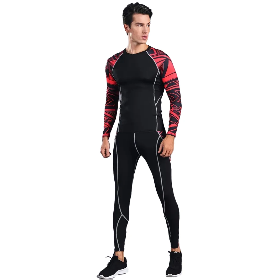 Custom Made Men's Sports Suit High Quality Printed Fitnesswear Sets for ...