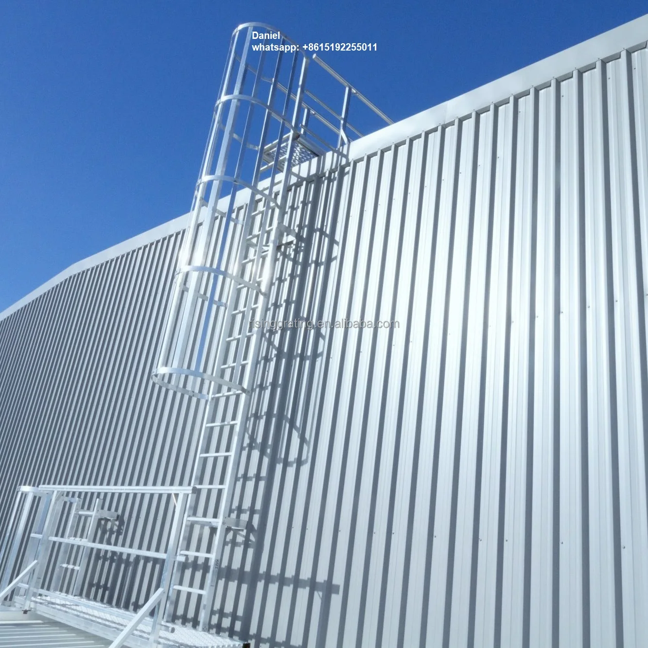 Aluminum Step Safety Cat Cage Ladder - Buy Aluminum Cage Ladder,Roof ...