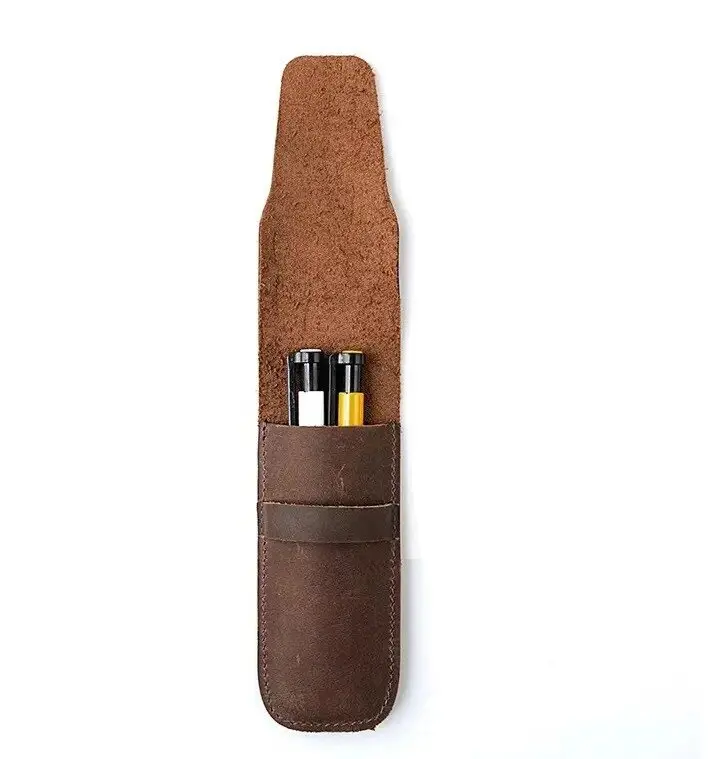 Custom Horse Leather Office Work Pen Case with Bag Holder Pouch Sleeve ...