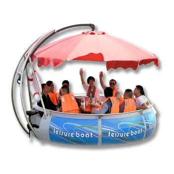 Floating Barbecue Restaurant Water Park Electric Leisure Bbq Donut Boat ...