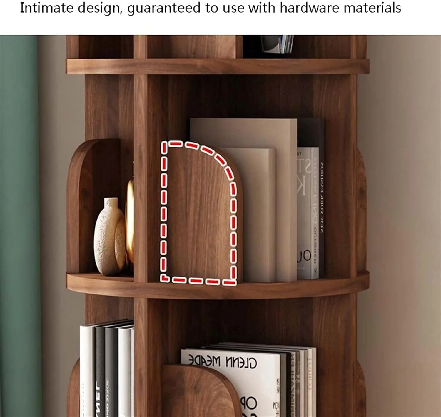 High Quality Bookcases - Solid Wood Revolving Shelves