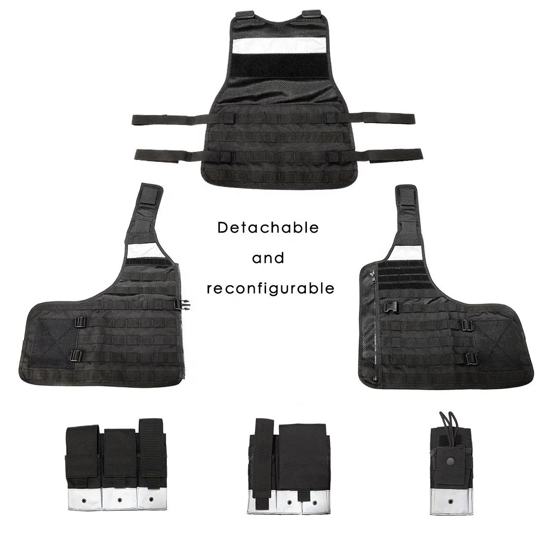 Tactical Stitch Custom Logo Detachable Utility Safe Mesh Reflective ...