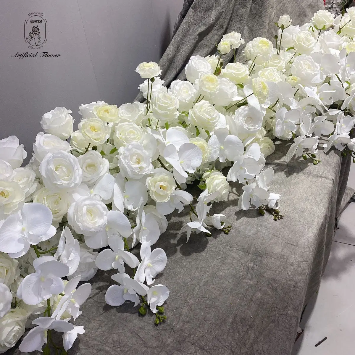Customized Artificial Runner Flowers Butterfly Orchid Wedding Table ...