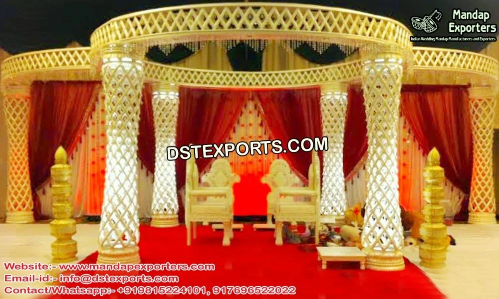 Romantic Wedding Decor Candle Pillars Mandap Dream Wedding Night Candle ...