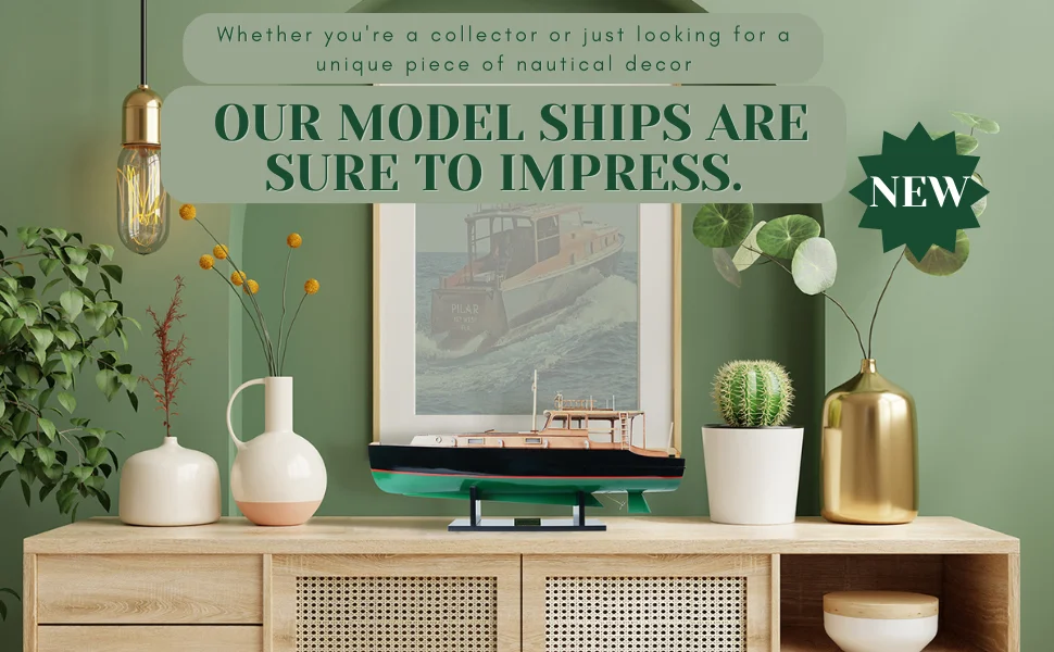 Hemingway-pilar Fishing Boat Model Ship - Handcrafted Wood