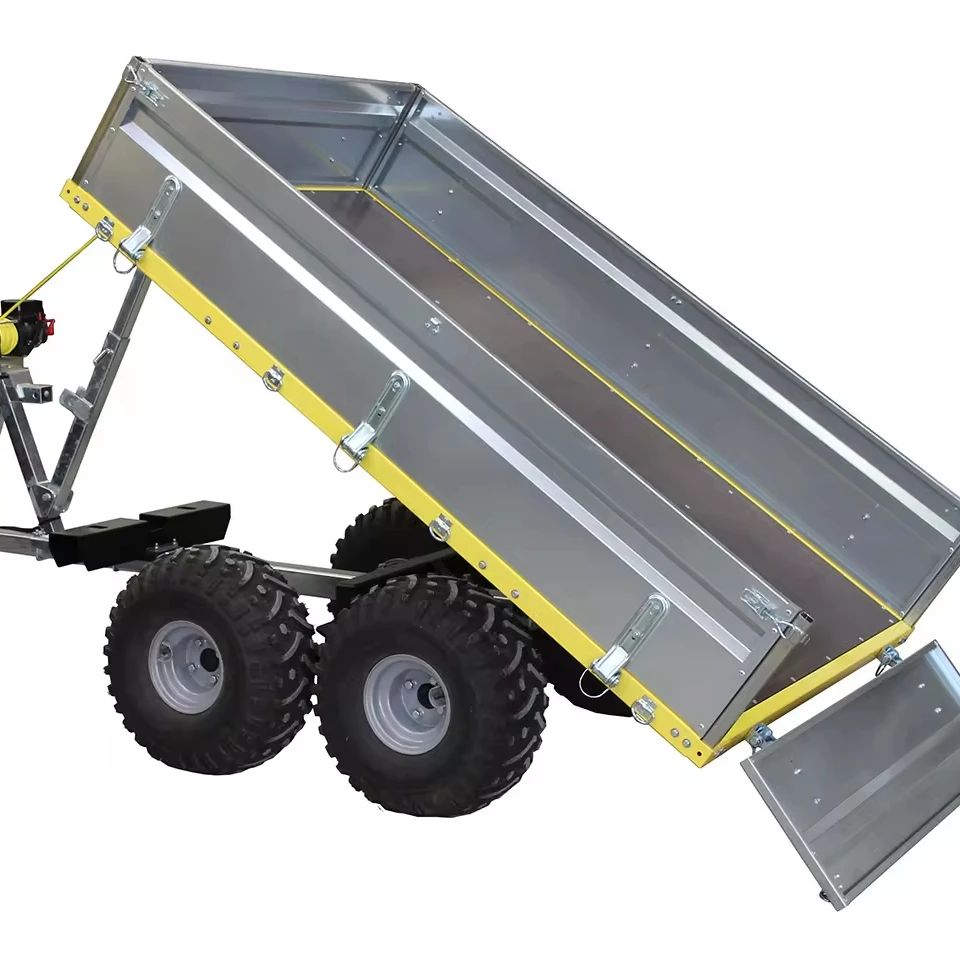 Small Farm Garden Hydraulic Dump Trailer Agricultural Tractor Trailer ...
