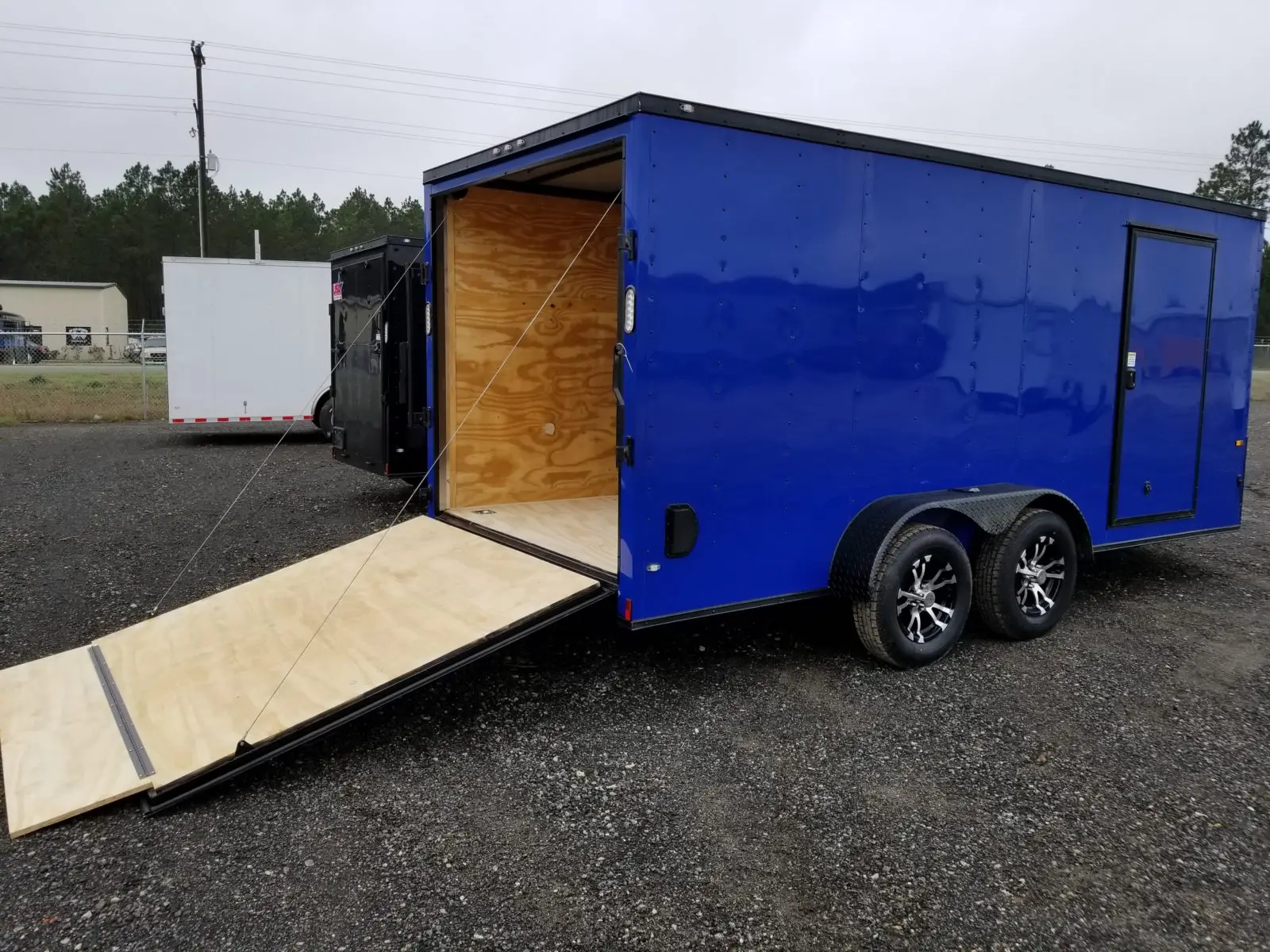 2024 United Trailers 7x16 TA Electric Blue Enclosed Cargo Trailer