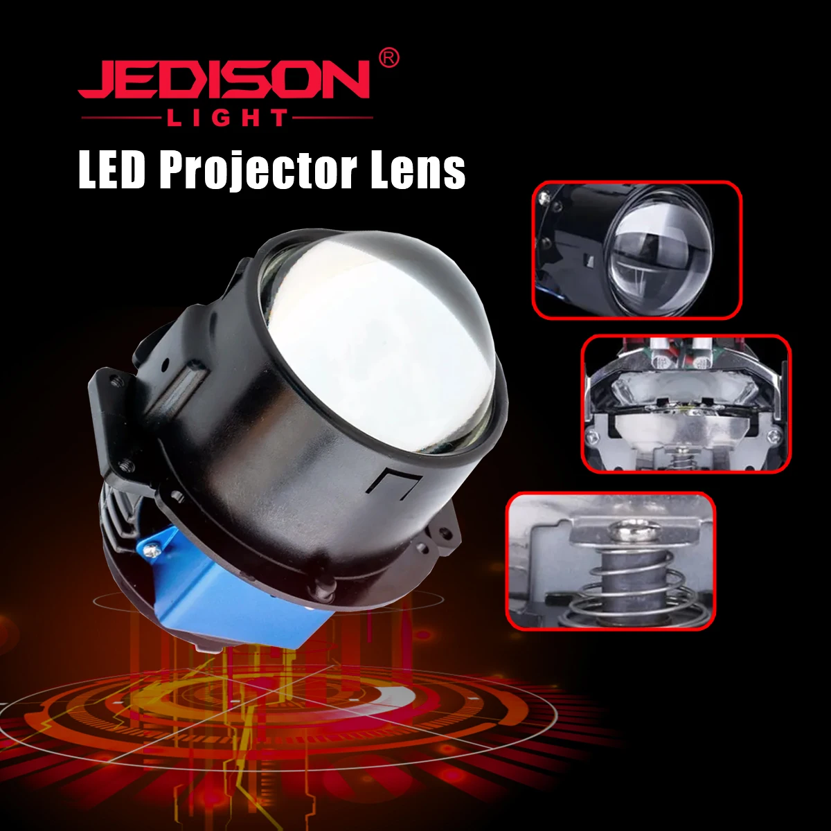 2.5inch Bi Led Projector Lens Headlight 55w Car Headlights Bulb H4 H7 ...