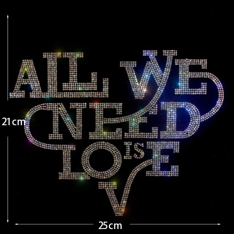 Wholesale Letters Word Custom logo Text Bling Crystal Rhinestone Heat ...