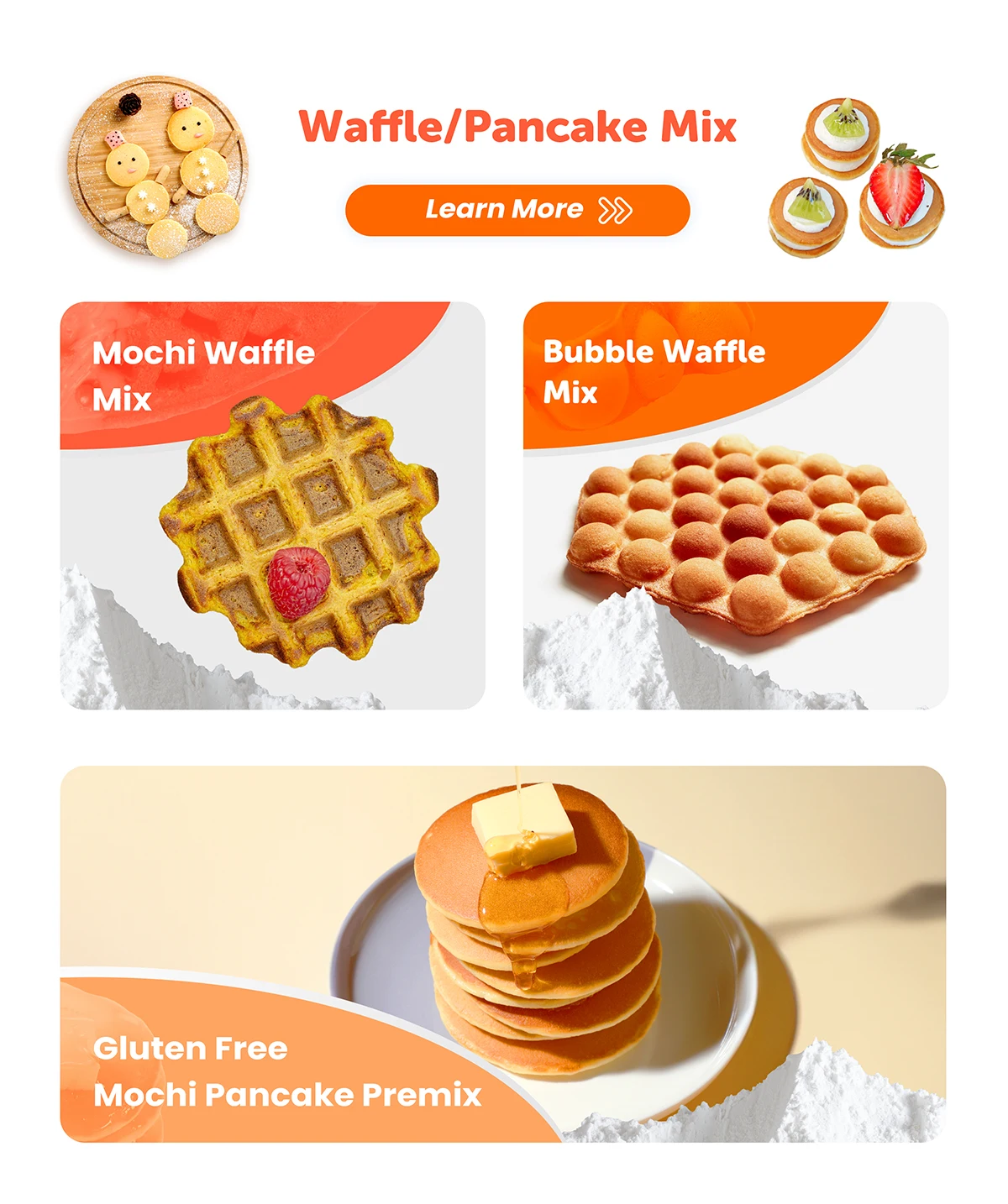 Brussels Waffle Premix Powder in Bag ISO 22000 Certified Discount ...