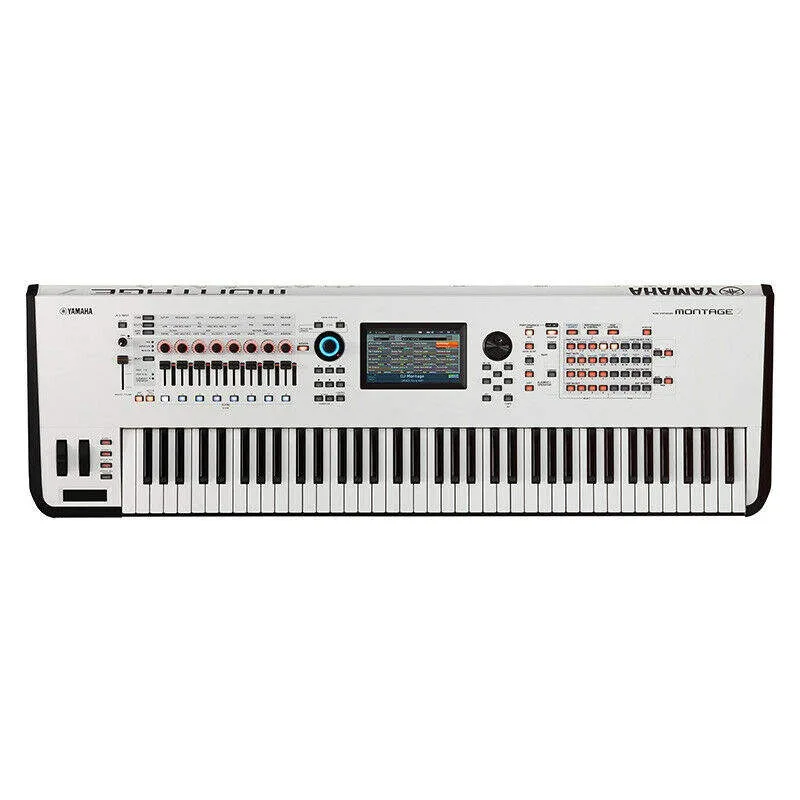 Authentic NEW MONTAGE 8 White Digital Synthesizers 76-Key Solid Wood ...