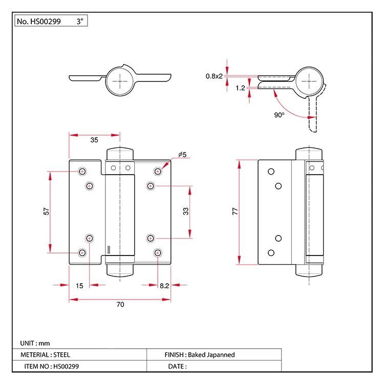 Single Action Spring Hinge - Buy Door Hinge,Furniture Hinge,Cabinet ...