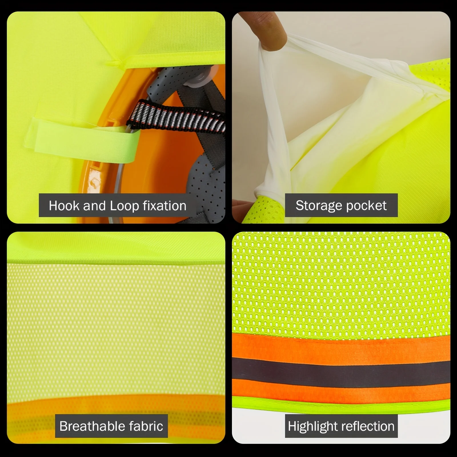 Uv-resistant Reflective Safety Helmet with Foldable Sun Visor