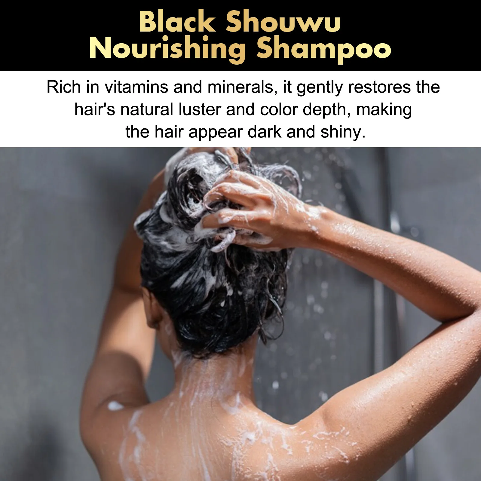 Black Ganoderma And Polygonum Multiflorum Shampoo Leaves Your Hair Naturally Black And Thick ...