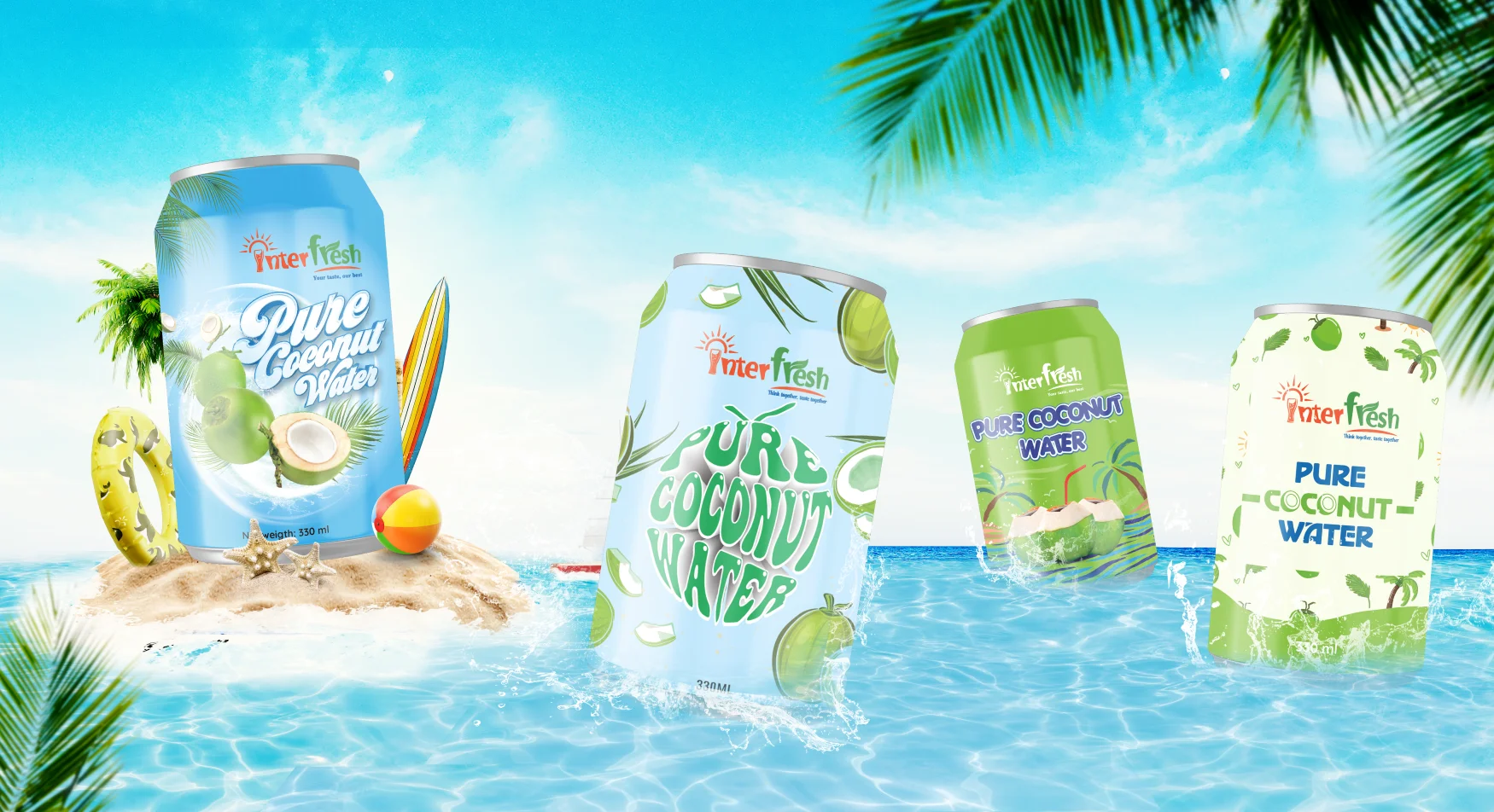 Fresh Coconut Water Drink Coconut Juice With Peach Flavor Fruit High ...