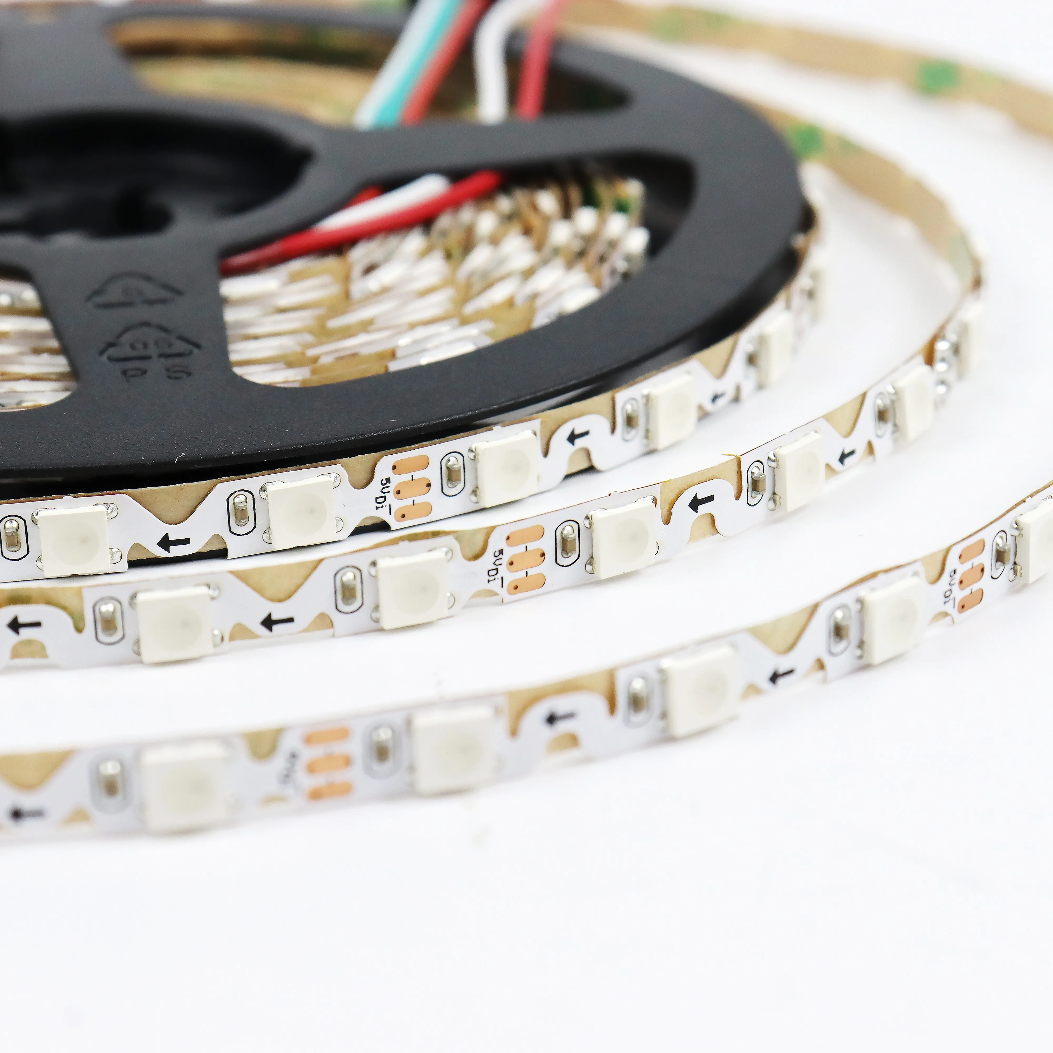 S Shape WS2812B Addressable RGB LED Strip 5V 60LEDs/m 6mm PCB for DIY ...