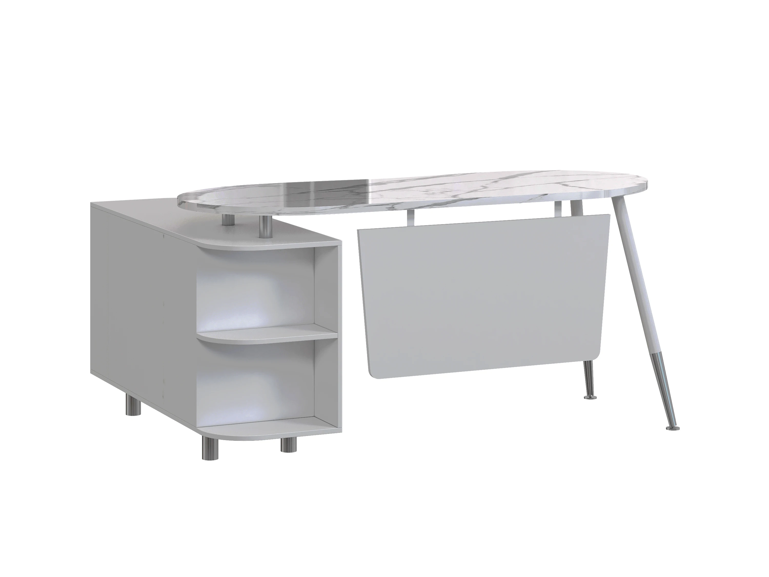 Modern White Marble Top Office Table Working Study Computer Desk - Buy ...