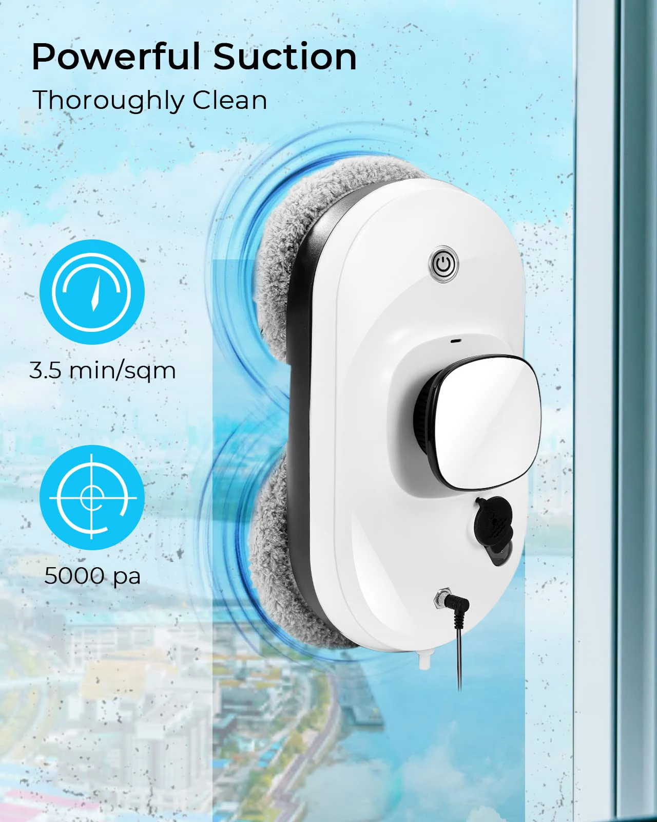 SW90 Smart Window Cleaning Robot - Efficient & App-controlled