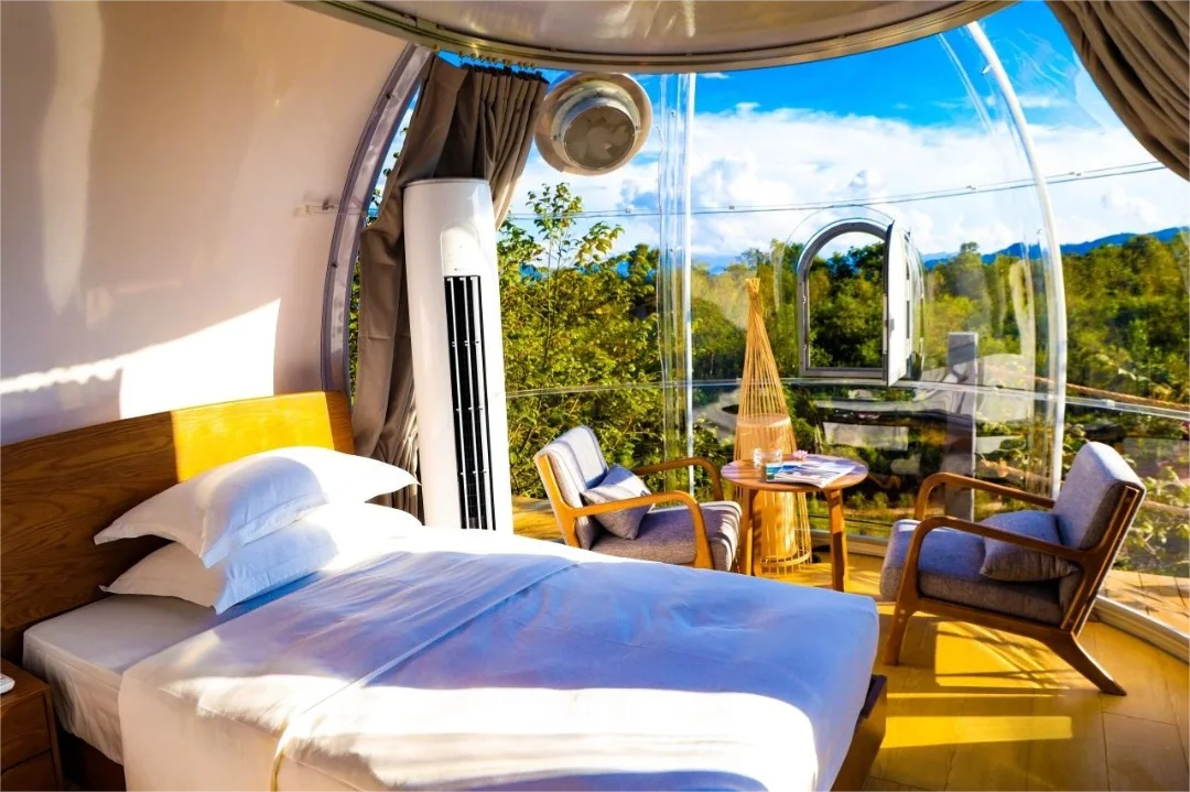 3x6m Outdoor Glamping Capsule Dome Clear Pc Geodesic Tent Transparent ...